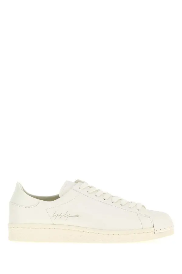 Y-3 YOHJI YAMAMOTO ADIDAS Leather Superstar Sneaker - White