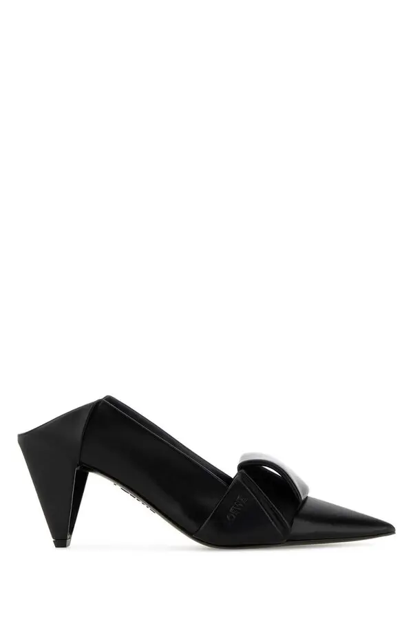 Loewe Folded Leather Pumps With 7 Cm Heel