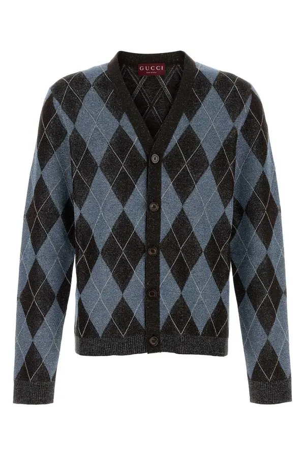 Gucci Embroidered Stretch Wool-blend Cardigan