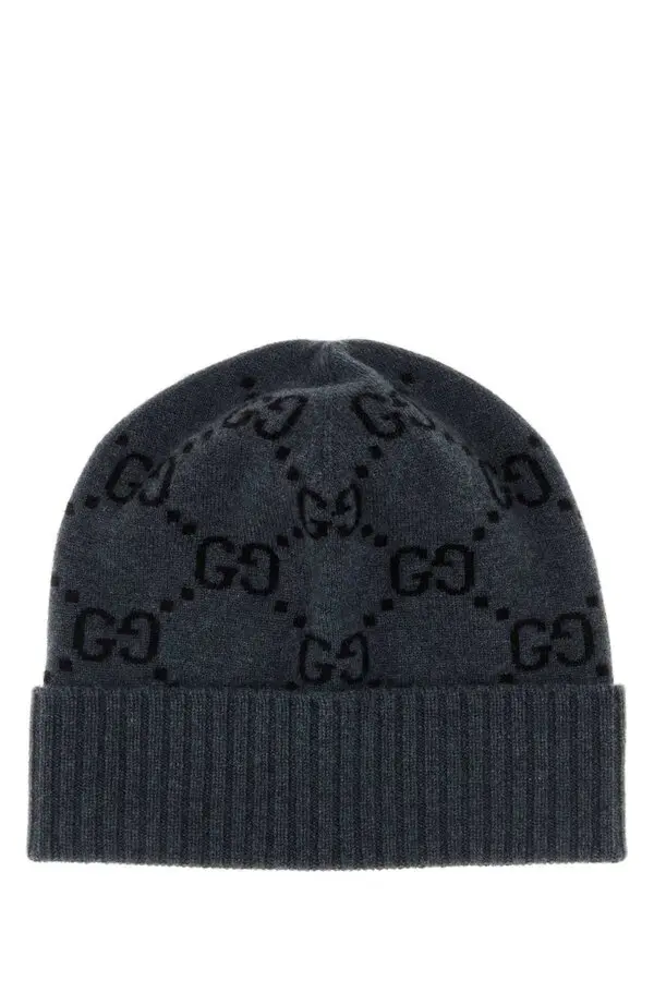 Gucci Embroidered Cashmere Beanie Hat