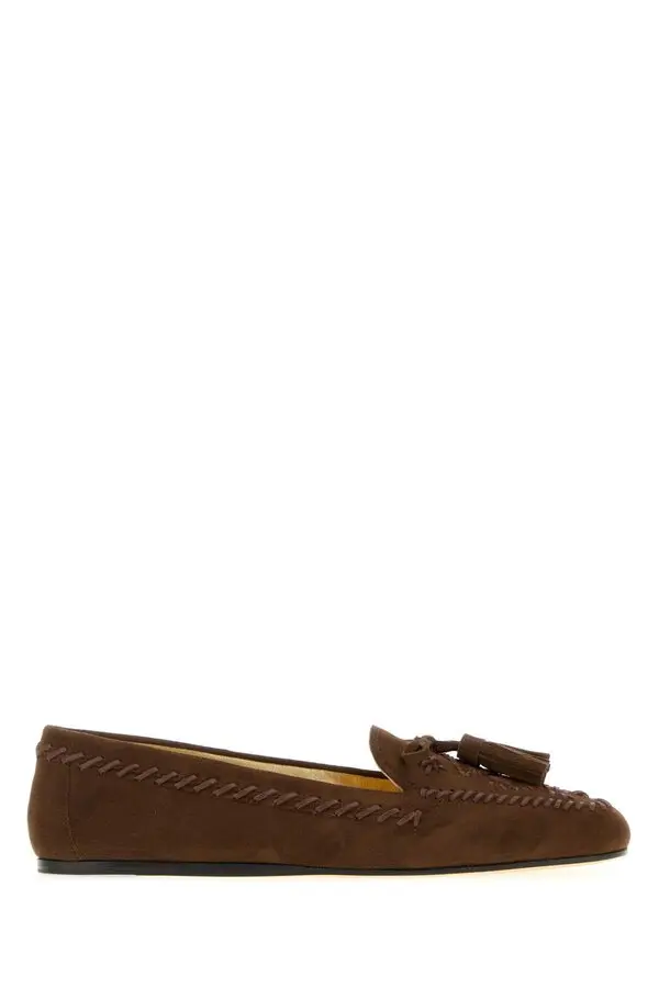 Prada Suede Loafers With Leather Lining And Rubber Sole