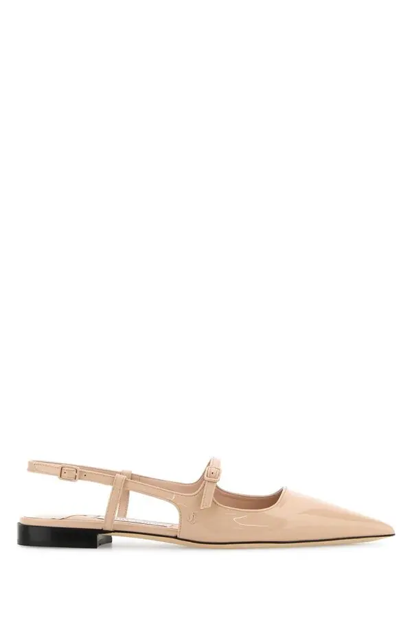 JIMMY CHOO Didi Leather Ballerina Flats - Pink