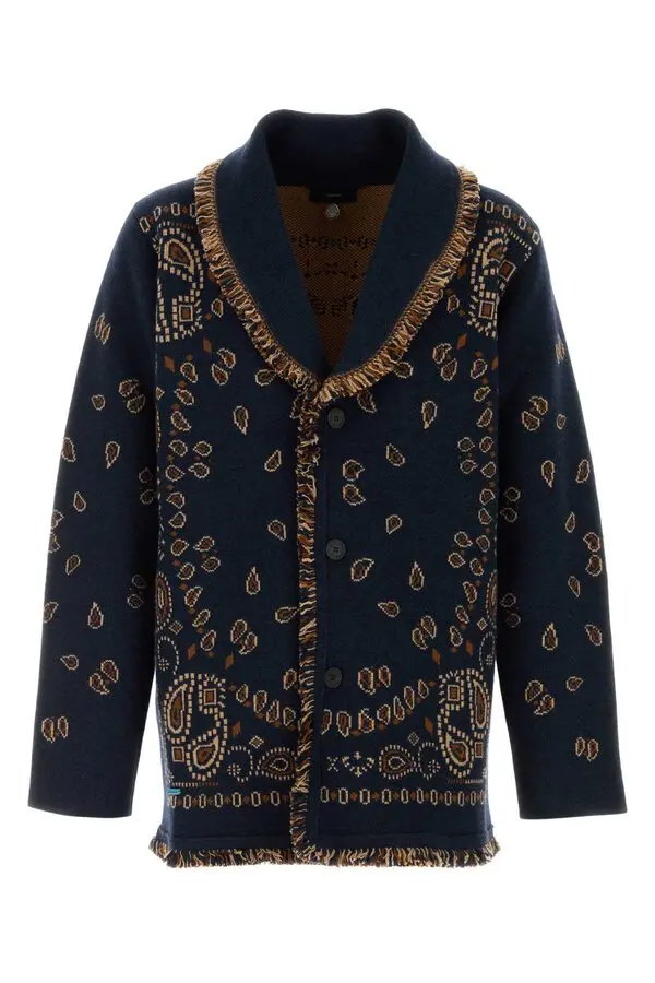 Alanui Embroidered Cashmere Bandana Cardigan