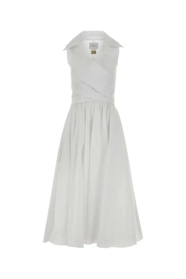 PATOU Faille Midi Dress - White