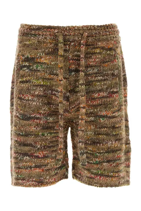 Alanui Multicolor Wool Blend Grunge Beat Bermuda Shorts