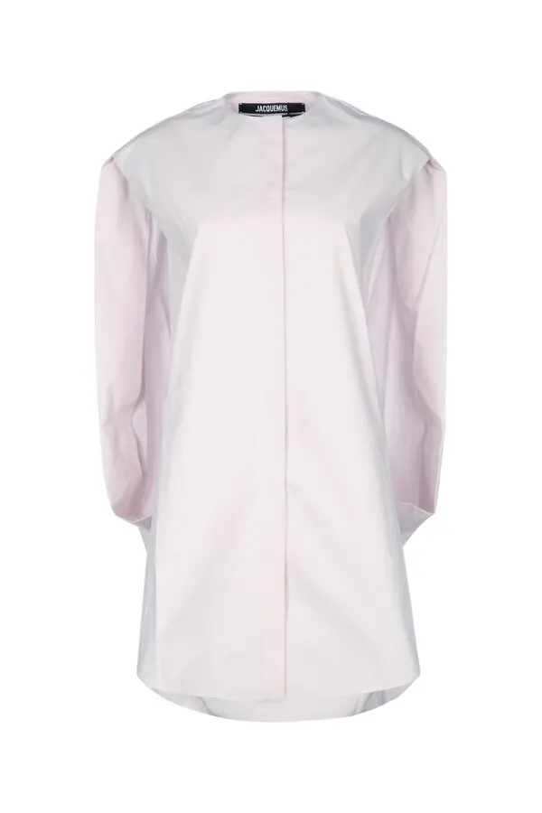 Jacquemus Cotton Mini Dress With Draping