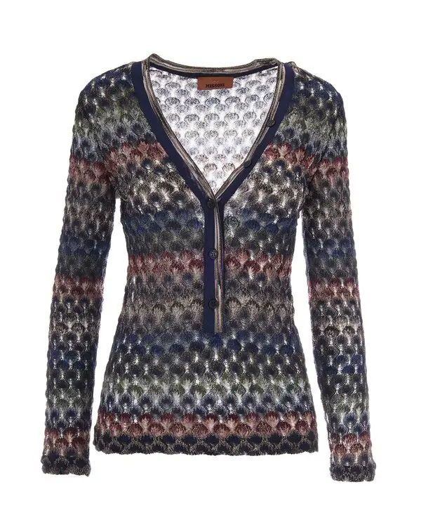Missoni V-neck Button-front Knit Cardigan