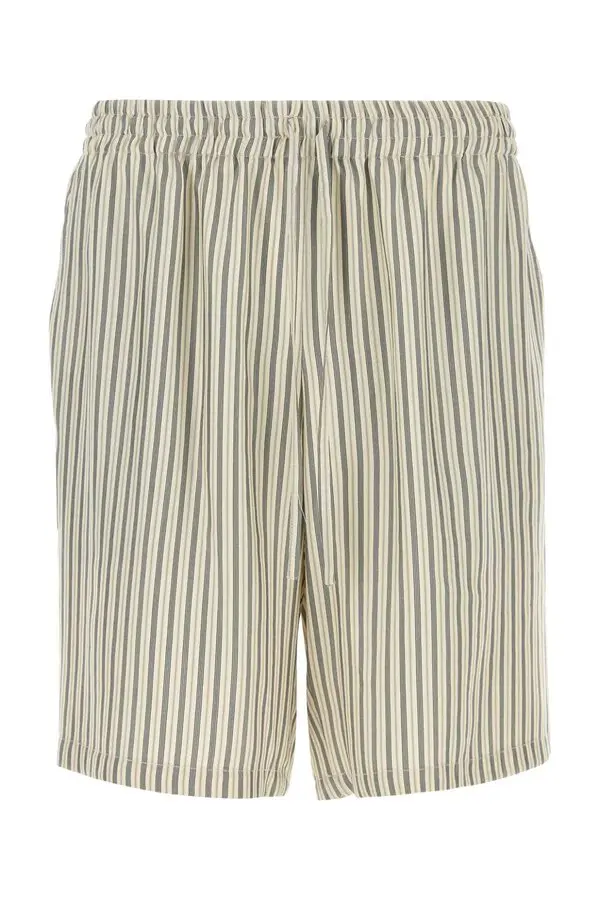 Le Kasha Embroidered Silk Bermuda Shorts