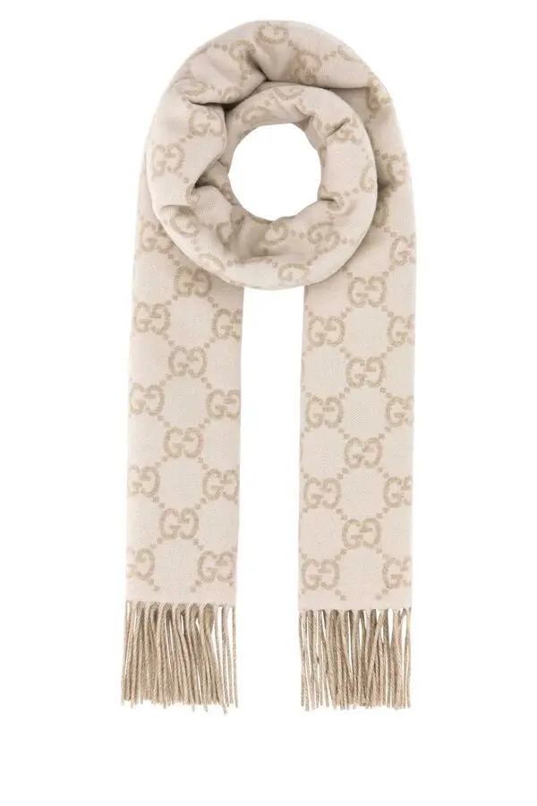 Gucci Embroidered Reversible Cashmere Scarf