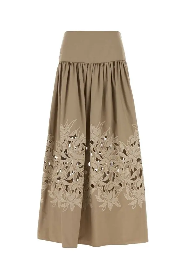 Agnona Cotton Poplin Skirt