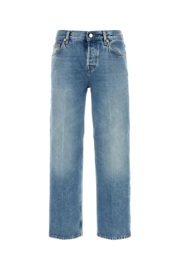 Gucci Wide Leg Denim Jeans - Blue