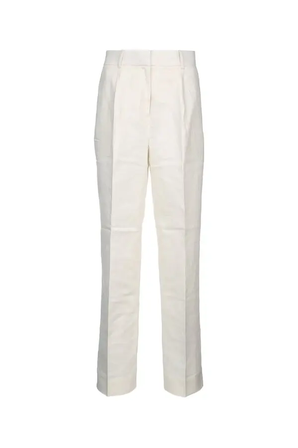Calvin Klein Structured Linen Pleated Trousers