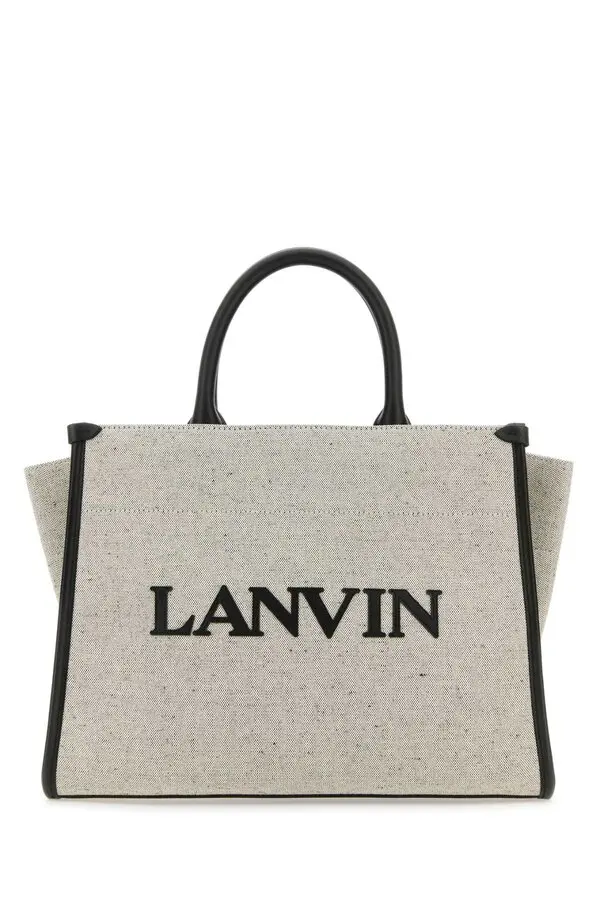 LANVIN Two-tone Canvas Mini In & Out Shopping Handbag - Multicoloured