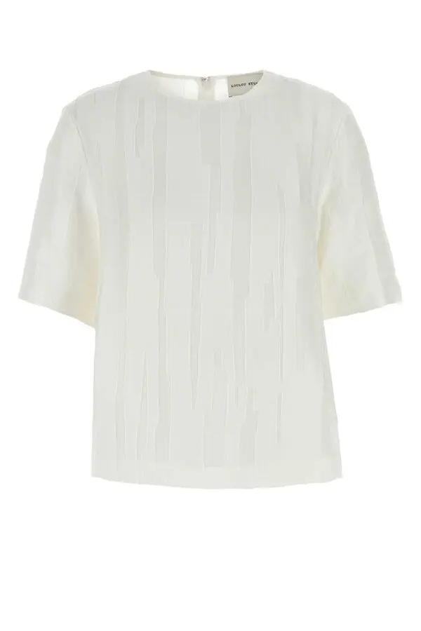 Loulou De Saison Silk-blend Toba T-shirt - White