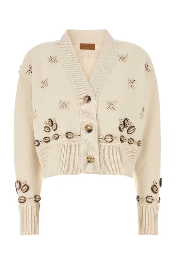 Alanui Ocean Dream Embellished Silk-blend Cardigan