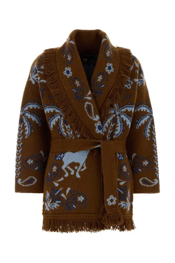Alanui Embroidered Wool-blend Cardigan