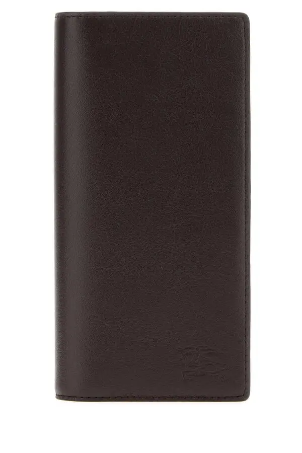 Burberry Chocolate Leather Wallet 9.5cm X 19cm X 2cm
