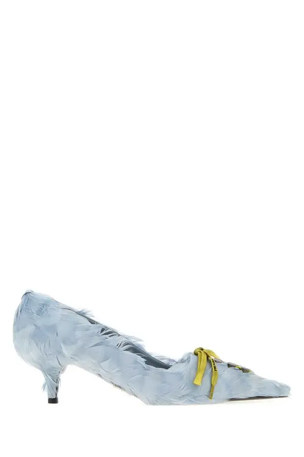 Prada Embellished Satin Pumps With 5 Cm Heel