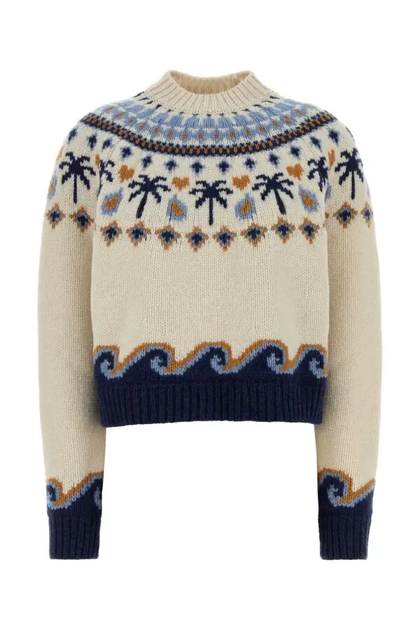 Alanui Embroidered Virgin Wool Sweater