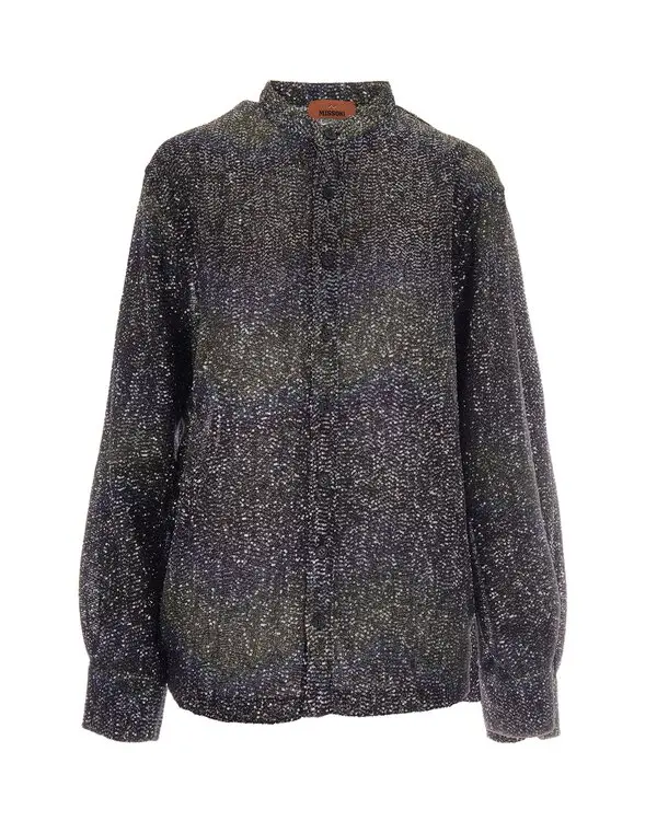Missoni Sequin Button-front Shirt - Multicbrown/blu/yell