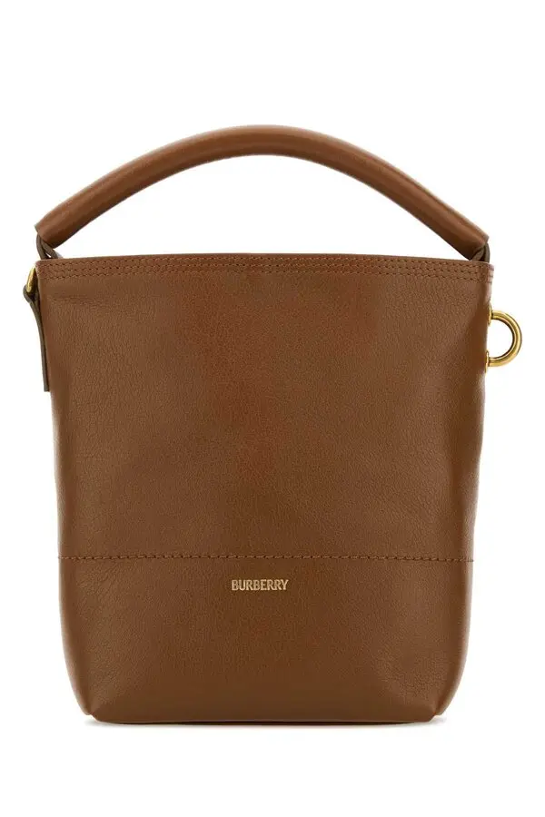 Burberry Calf Leather Handbag With Adjustable Shoulder Strap