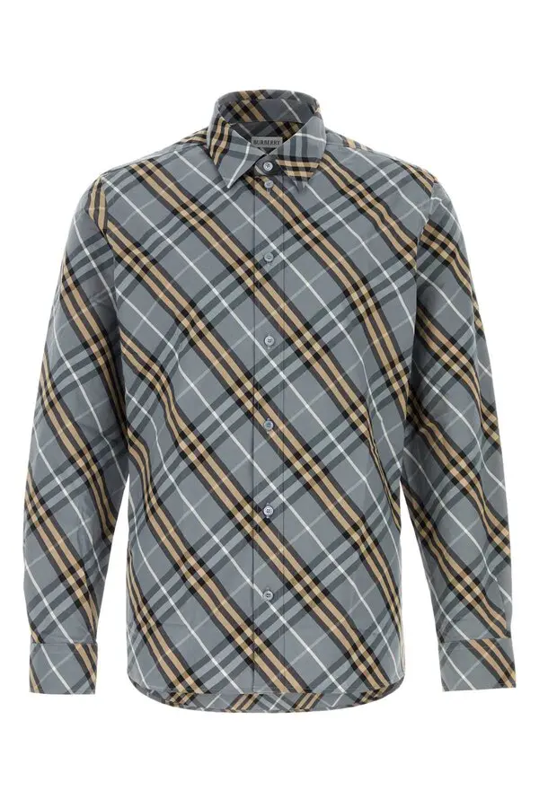 Burberry Embroidered Poplin Shirt - Checked