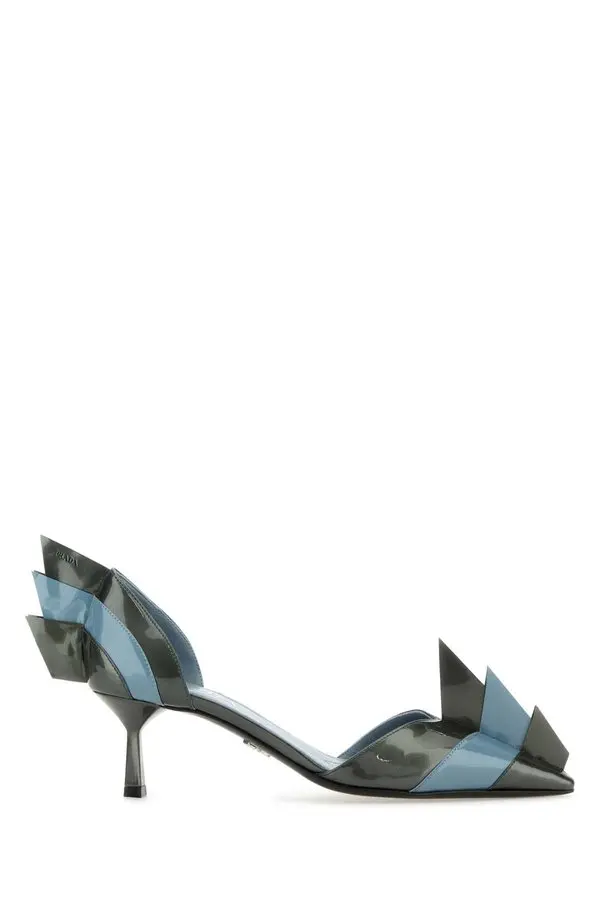 Prada Contrast-detail Leather Pumps