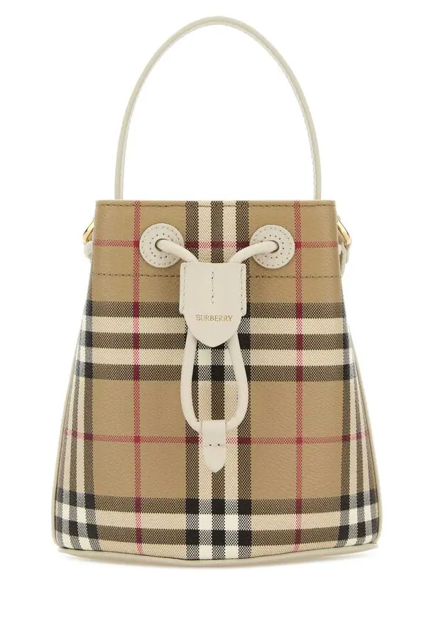 Burberry Printed Canvas Bucket Handbag For - Checked