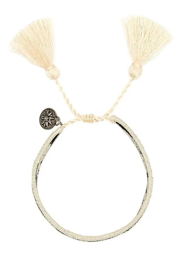 Prada Two-tone Suede And Fabric Bracelet With Antiqued Silver-tone Metal Hardware - Multicoloured