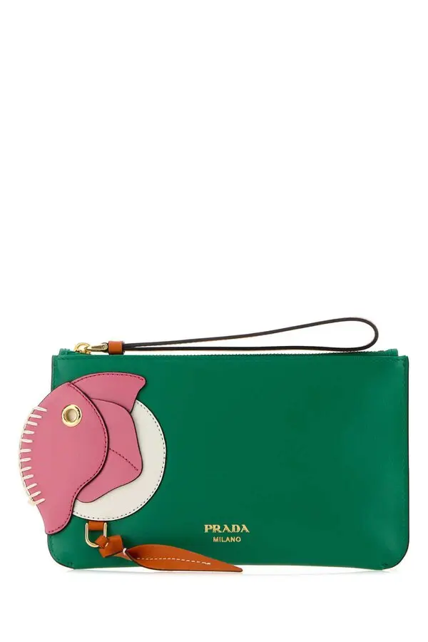 Prada Leather Pouch Handbag