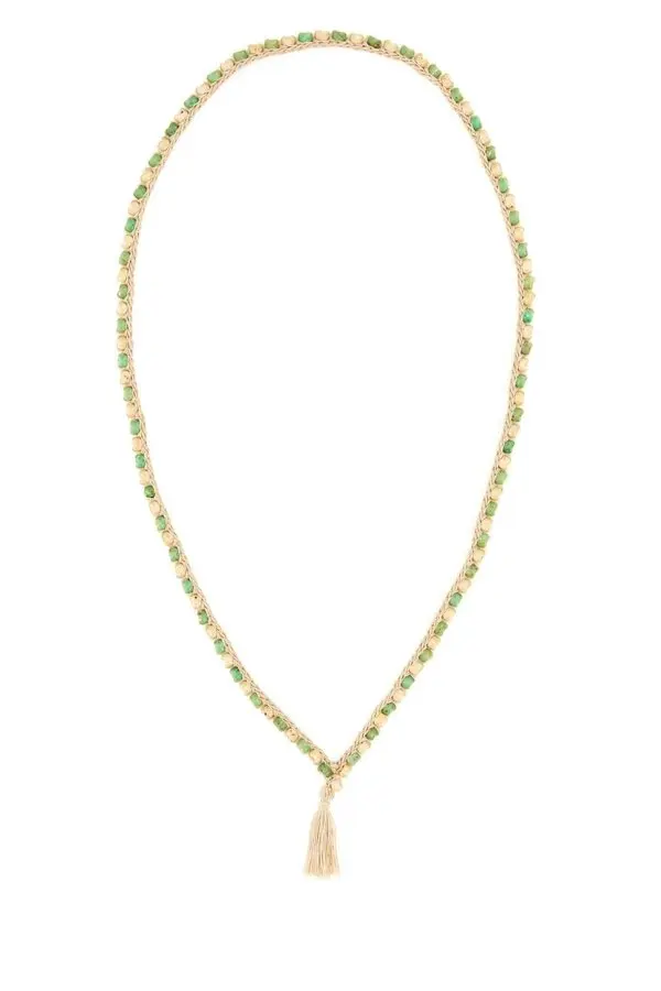 Alanui Embellished Crochet Necklace With Tassel Detail - Multicoloured