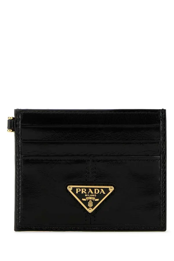 Prada 10 Cm X 8 Cm Leather Card Holder