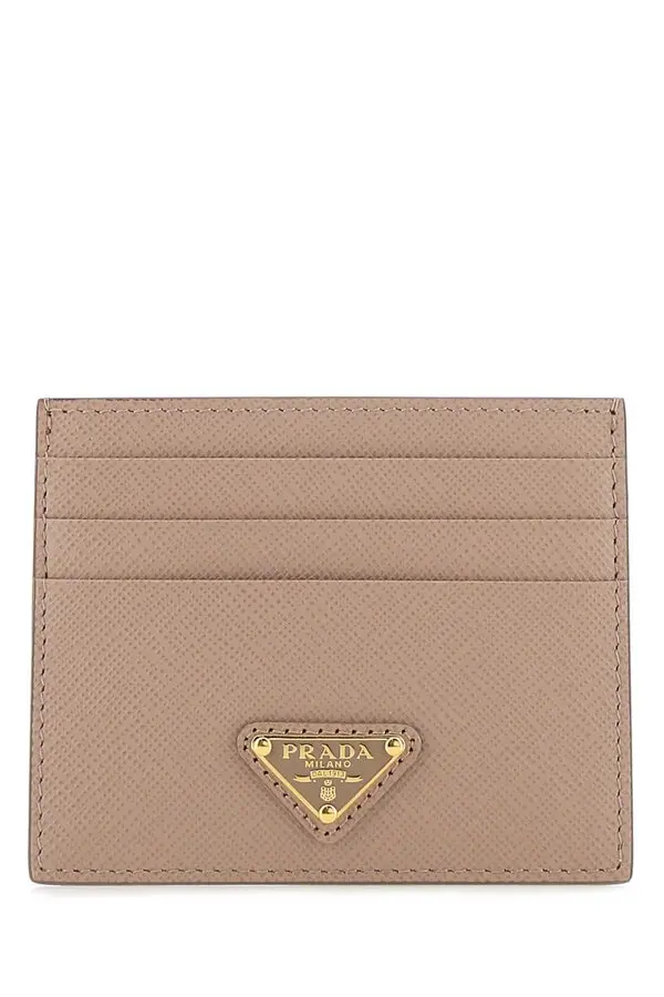 Prada Leather Card Holder - Pink