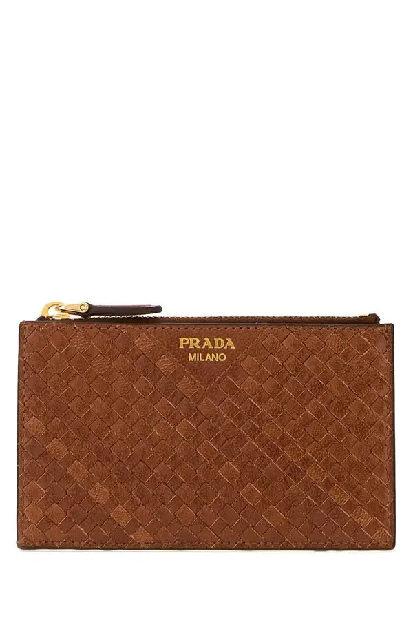 Prada Caramel Ovine Leather Card Holder