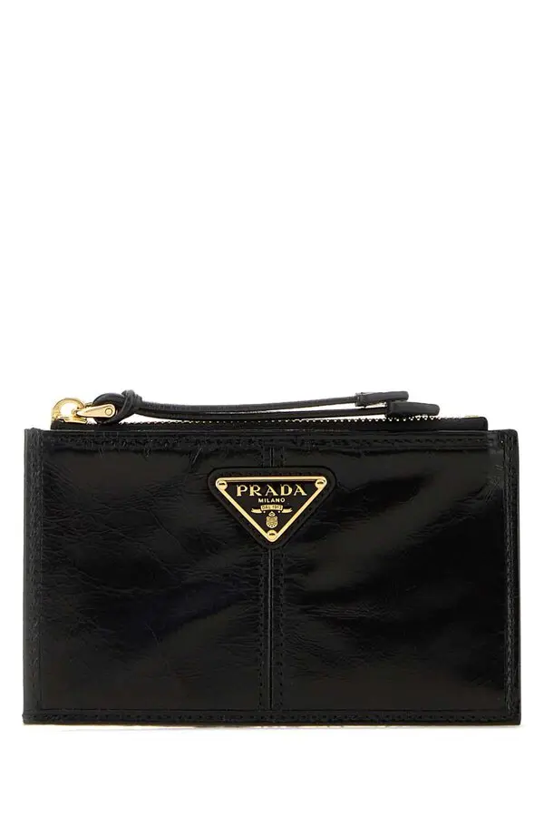 Prada Leather Card Holder Mini 13 X 8 Cm Vitello Wallet For
