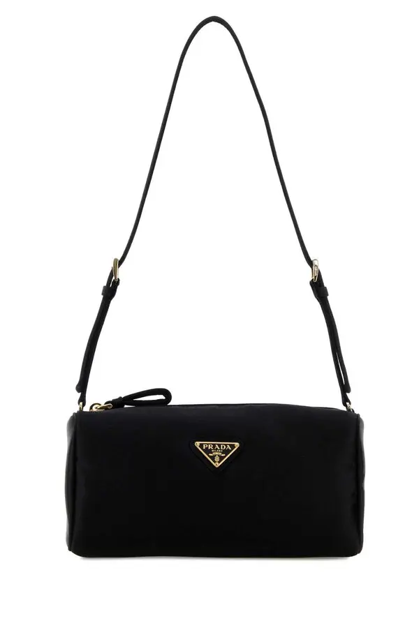 Prada Satin Mini Shoulder Handbag - Black
