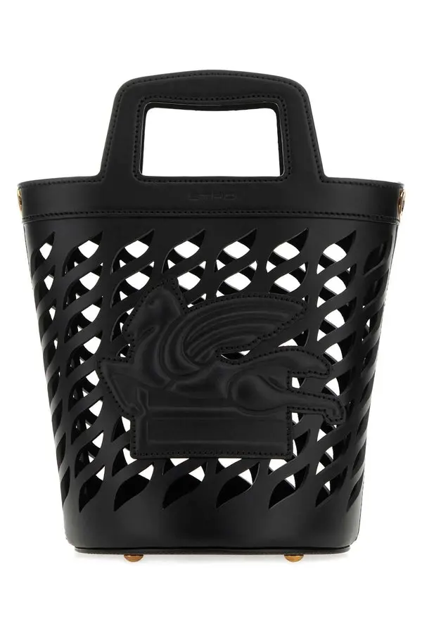Etro Leather Coffa Bucket Handbag With Shoulder Strap