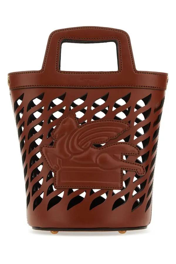 Etro Mini Coffa Bucket Handbag In Leather, 17 Cm X 23 Cm