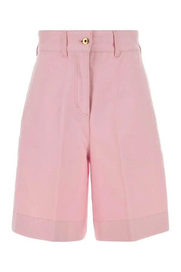 PATOU Cotton Bermuda Shorts - Pink