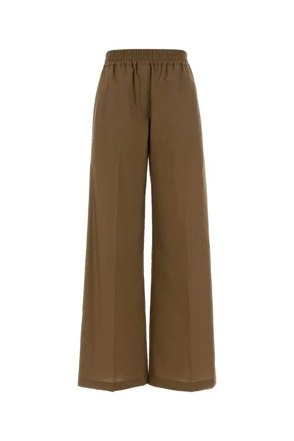 Brunello Cucinelli Wide-leg Cotton-blend Pants