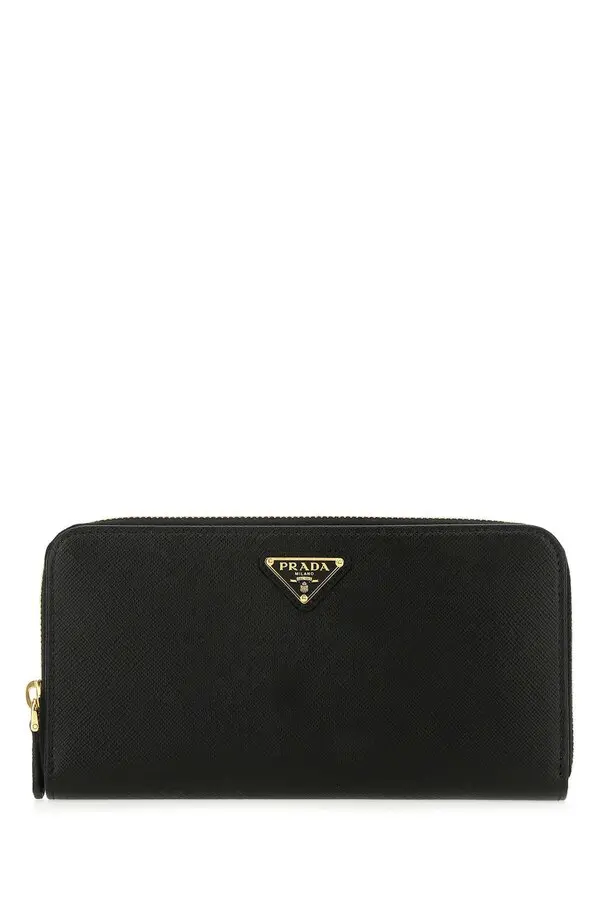 Prada Leather Wallet With Slim Profile