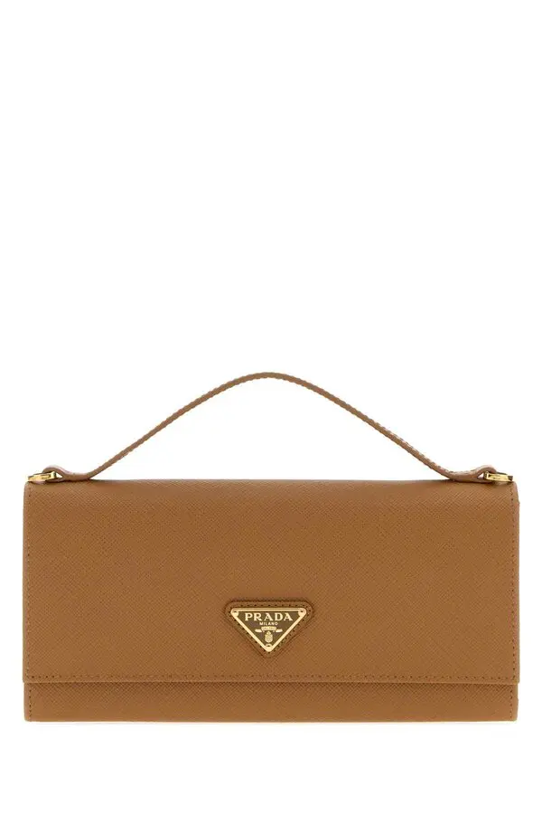 Prada Practical Leather Wallet With Golden Hardware, 20cm X 11cm X 2cm