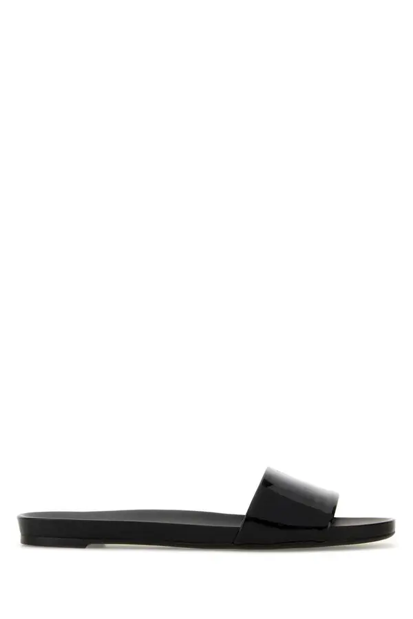 Prada Leather Slides - Black