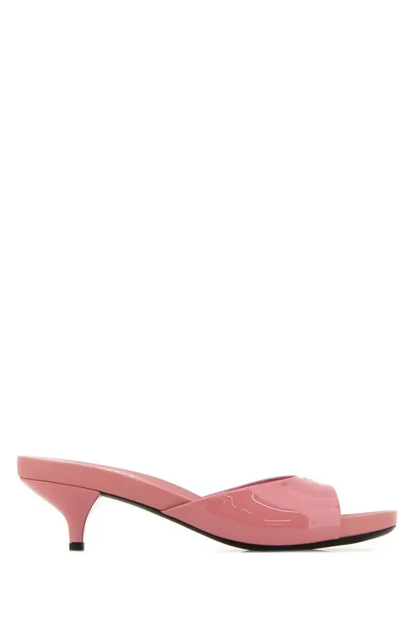 Prada Leather Flat Sandals With 5 Cm Heel