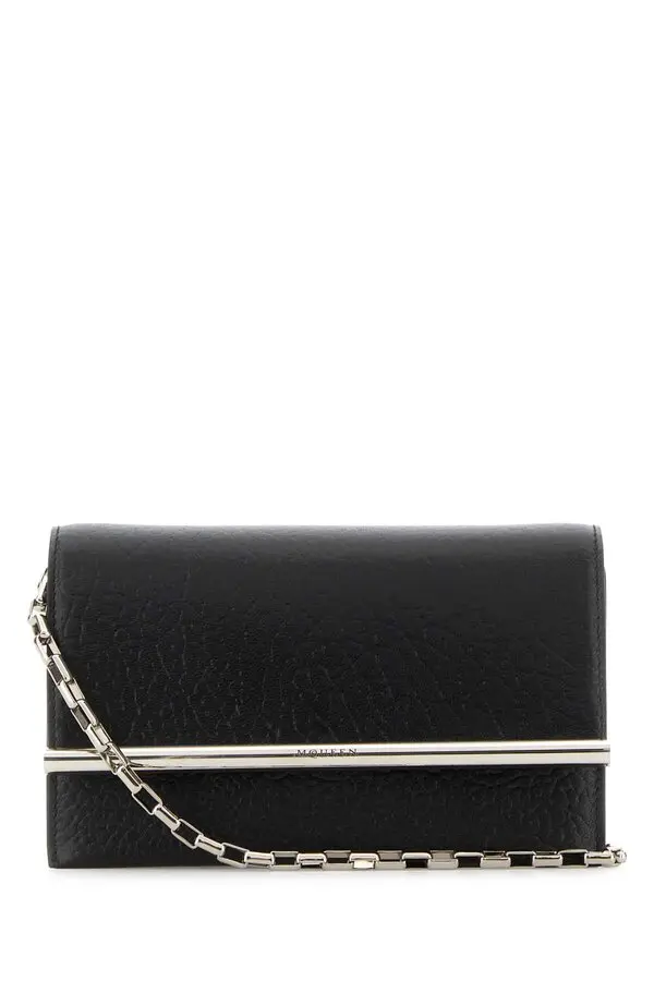 Alexander McQueen Leather Mini Cross-bar Clutch 19 Cm X 12 Cm X 5.5 Cm