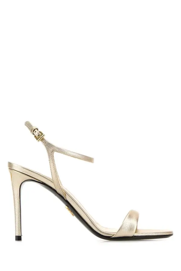 Prada 9 Cm Leather Heel Sandals For