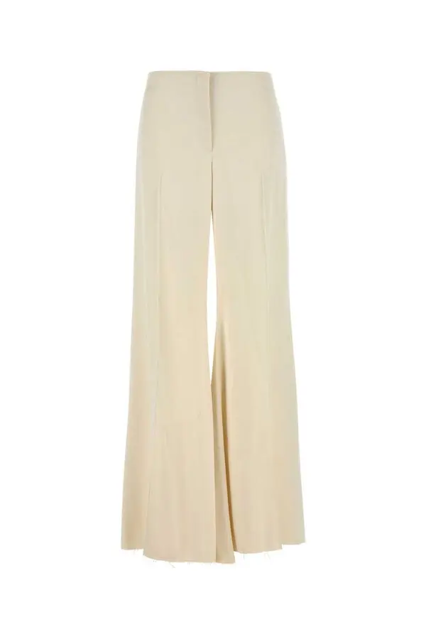 Alexander McQueen Crepe-feel Satin Wide-leg Pants For - Yellow