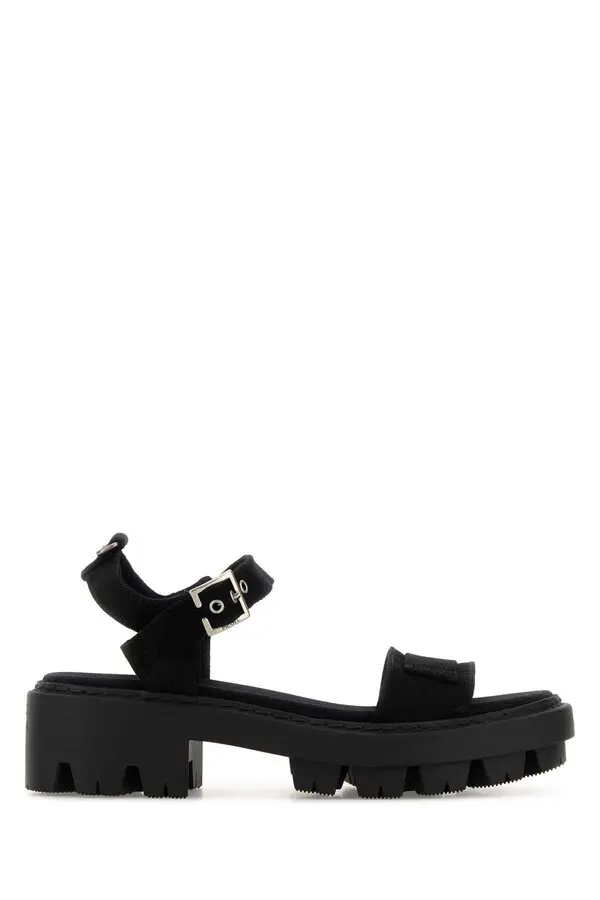Prada Canvas Sandals With Buckle Detail