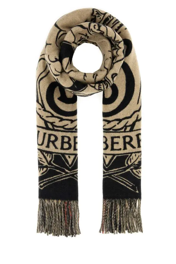 Burberry Reversible Embroidered Cashmere Scarf For