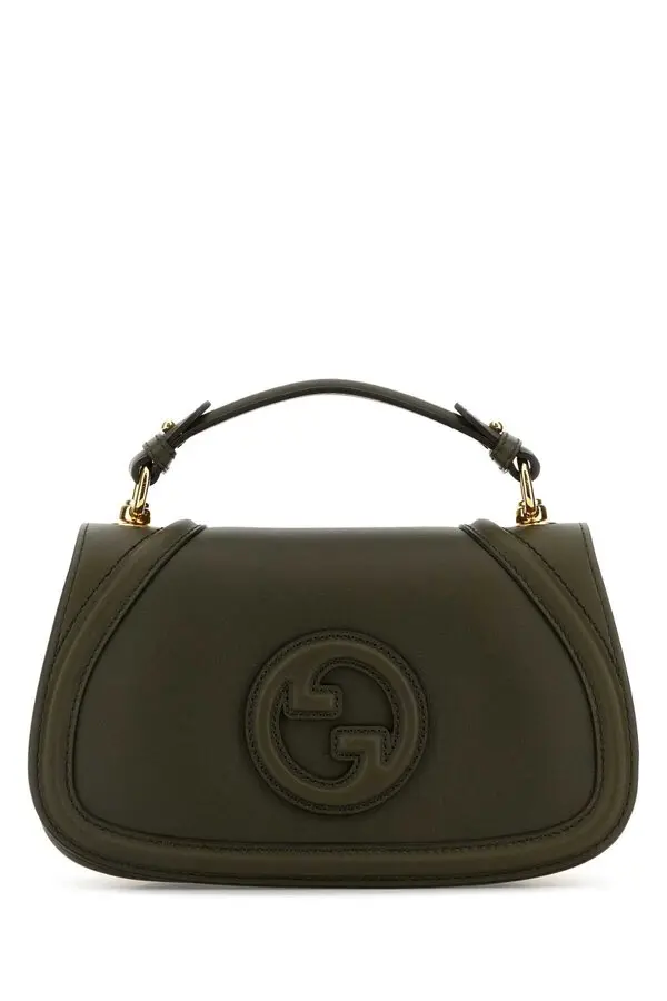 Gucci Leather Handbag 26.5cm X 16.5cm X 8.5cm With Gold-tone Hardware And Adjustable Strap